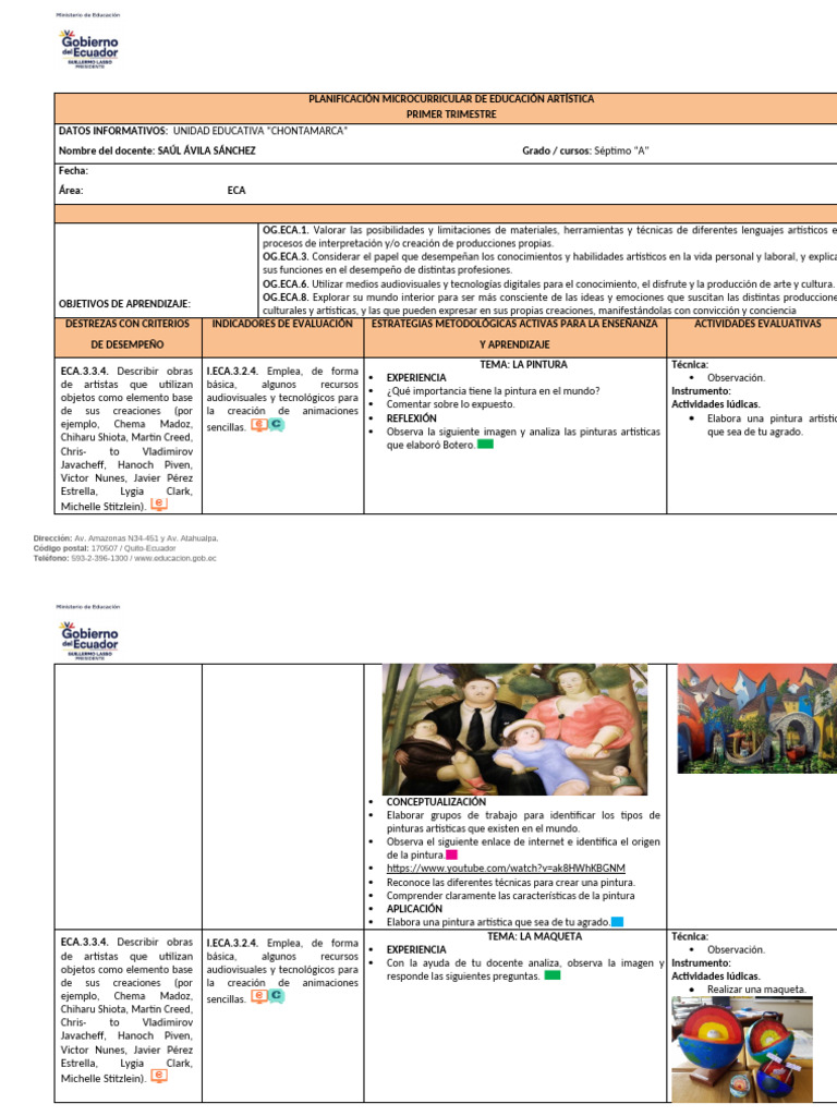 7mo - Eca - 1er - Trimestre-2 | PDF | Aprendizaje | Evaluación