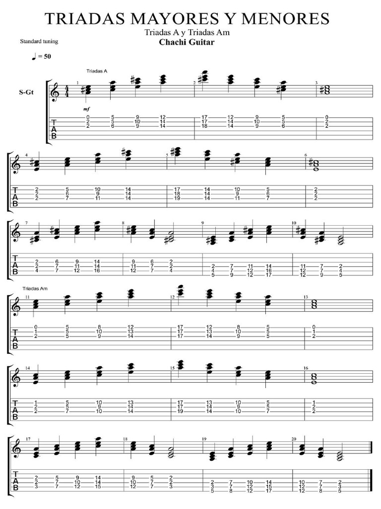 Mayor Triads Guitar | PDF