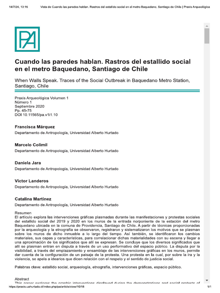 Marquez, Francisca. Cuando Las Paredes Hablan. | PDF