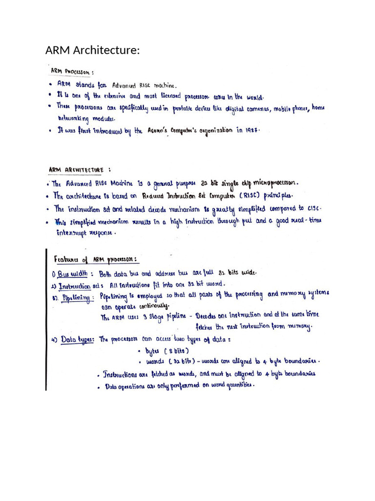 Arm Architecture Pdf