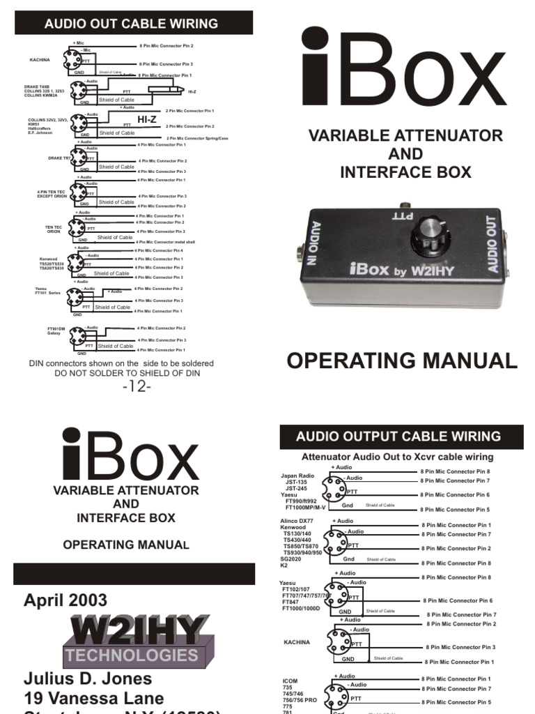 Ibox Operating Manual 8 21 12 | PDF | Electricity | Electrical Engineering