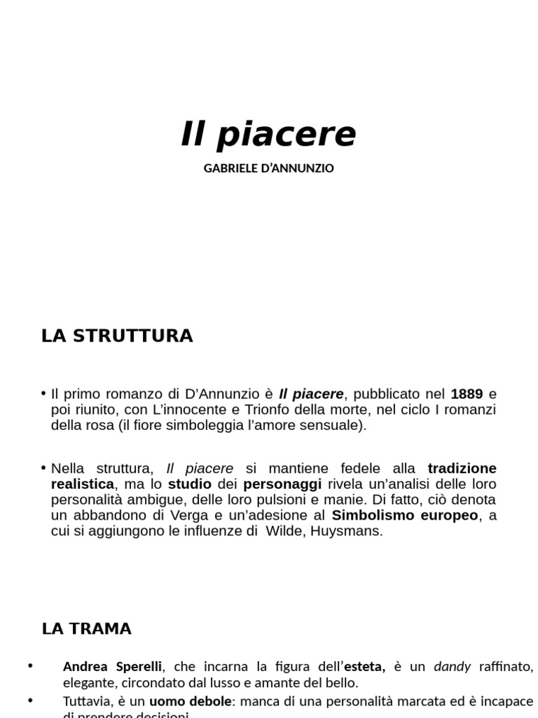 Il Piacere | PDF