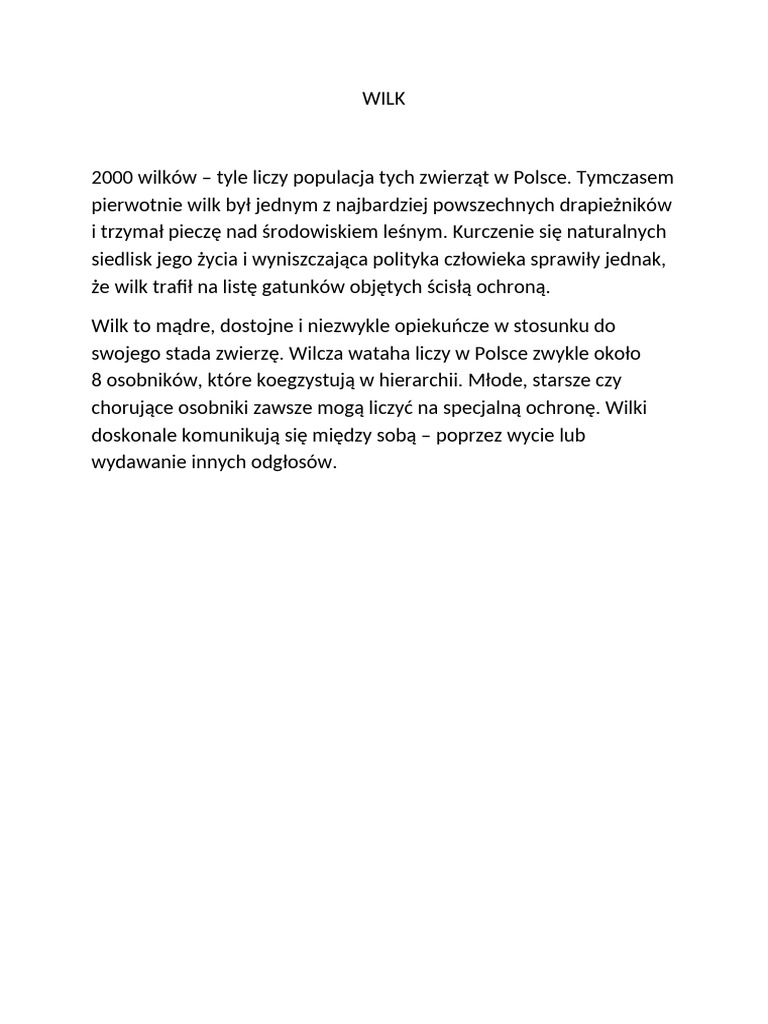 Wilk | PDF