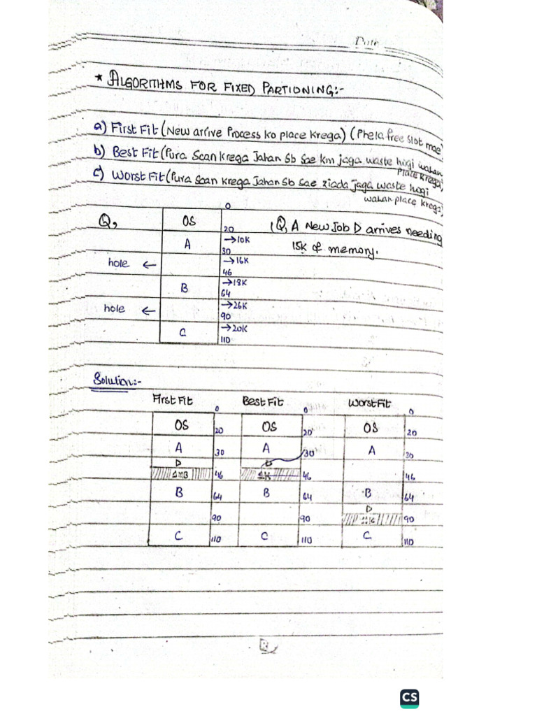 First, Best, Worst Fit | PDF