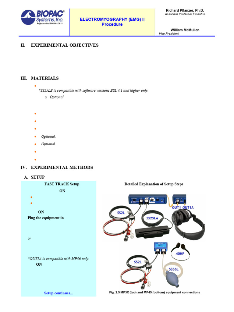 L02-Procedure | PDF | Electromyography