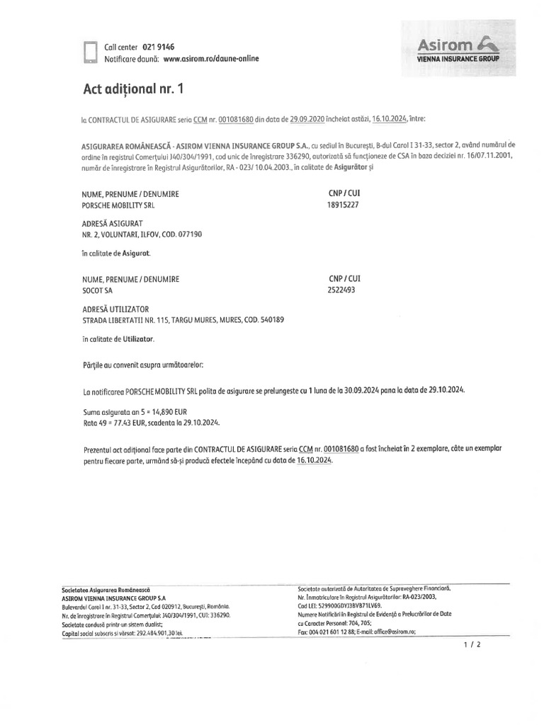 Act Aditional Porche | PDF