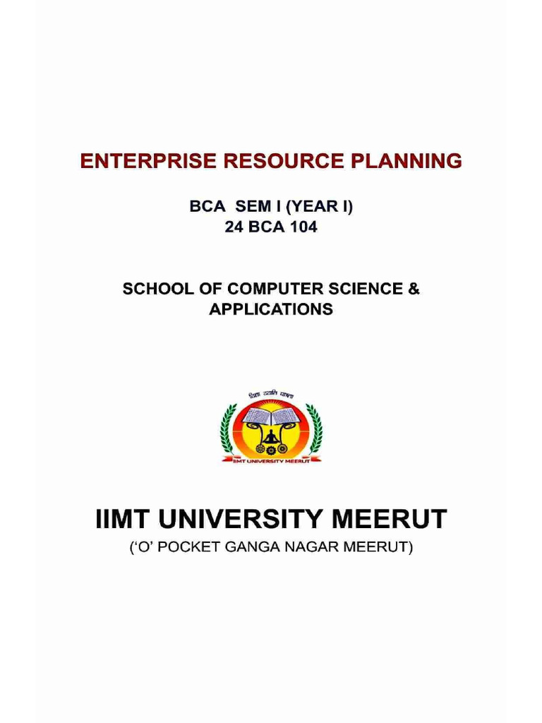 UNIT-I ERP | PDF