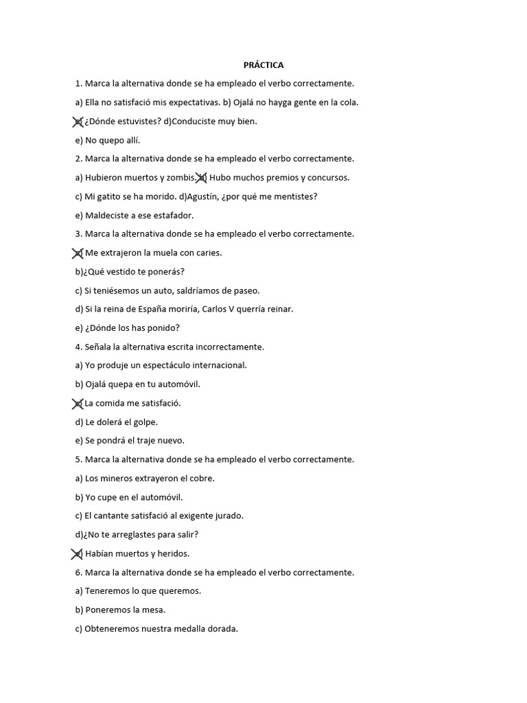 3b Competencia Linguistica t4 Practica 4 | PDF