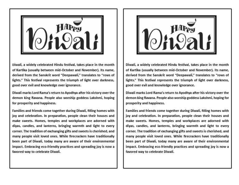 Diwali Paragraph | PDF