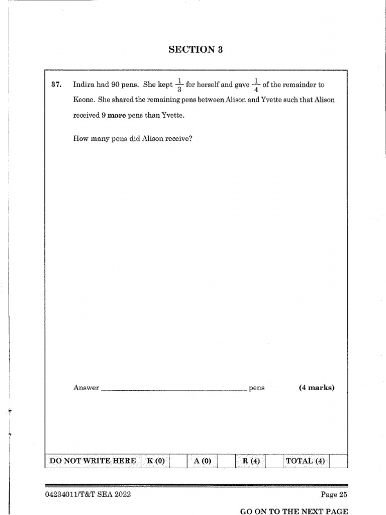 section 3 2022 Sea Math | PDF