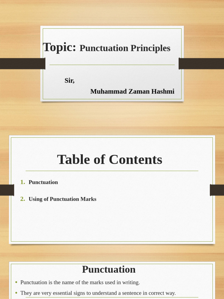 Lecture 4 Topic Punctuation Principles | PDF | Punctuation | Ellipsis