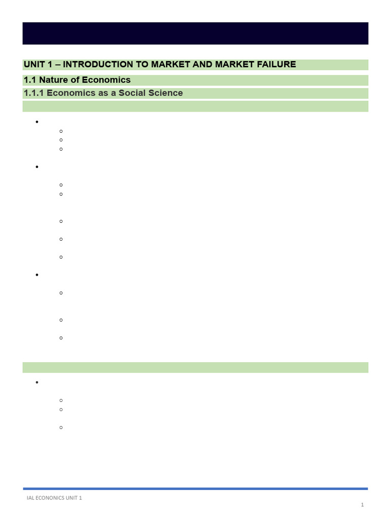 Ial Economics Unit 1 | PDF | Demand | Elasticity (Economics)