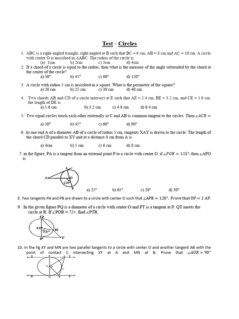 Test Circles | PDF | Circle | Geometric Shapes