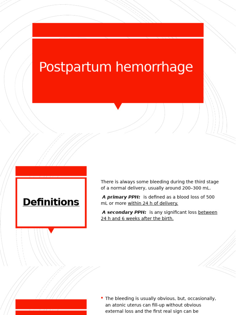 PPH- | PDF | Bleeding | Clinical Medicine