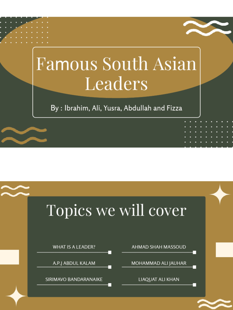 Five Famous South Asian Leaders | PDF | Ahmad Shah Massoud | Pakistan