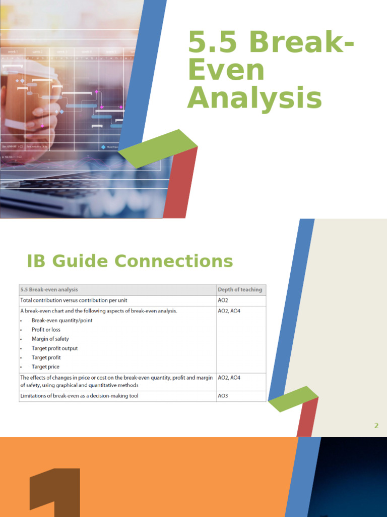 05 - IBDP Business 5.5 Break-Even | PDF | Profit (Economics) | Pricing