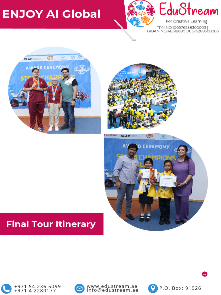 EduStream ENJOY AI Global Final Tour Itinerary 2024-1 | PDF | Shanghai