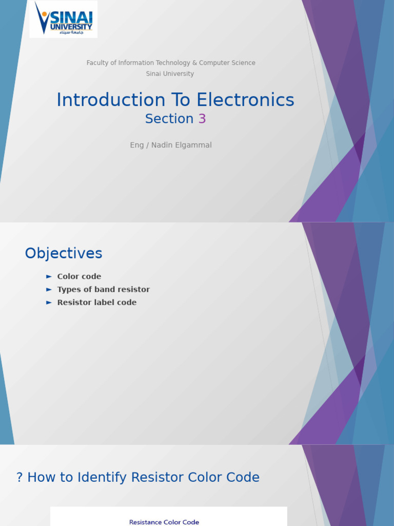 Introduction To Electronics Sec 3 | PDF | Resistor | Electricity