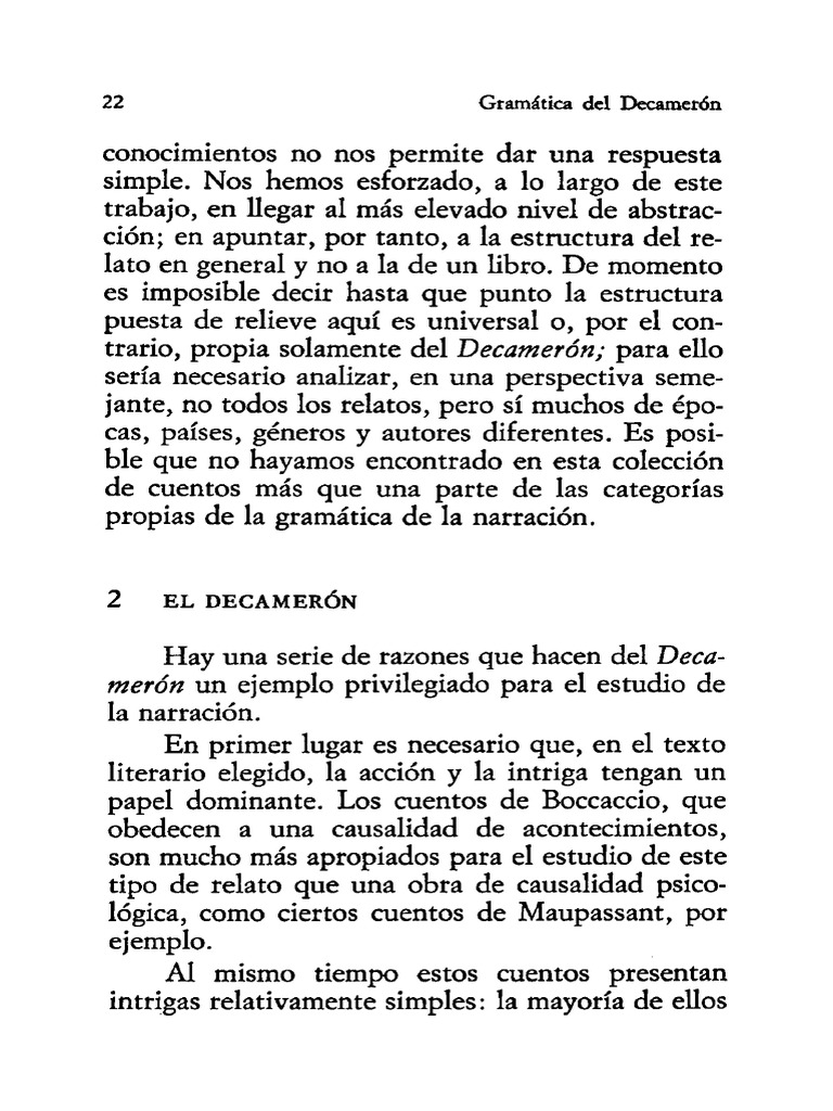 Estructura Narrativa del Decamerón | PDF | El decameron | Cuentos