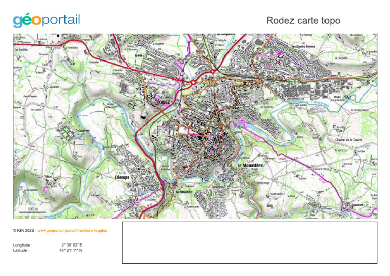 Rodez Carte Topo | PDF