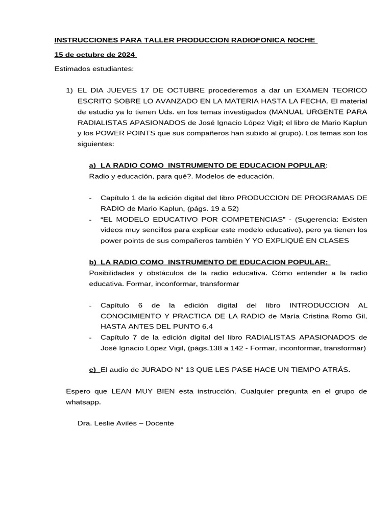 5) INSTRUCCION - Examen TEORICO - 15 Oct 024 | PDF | Ciencias sociales