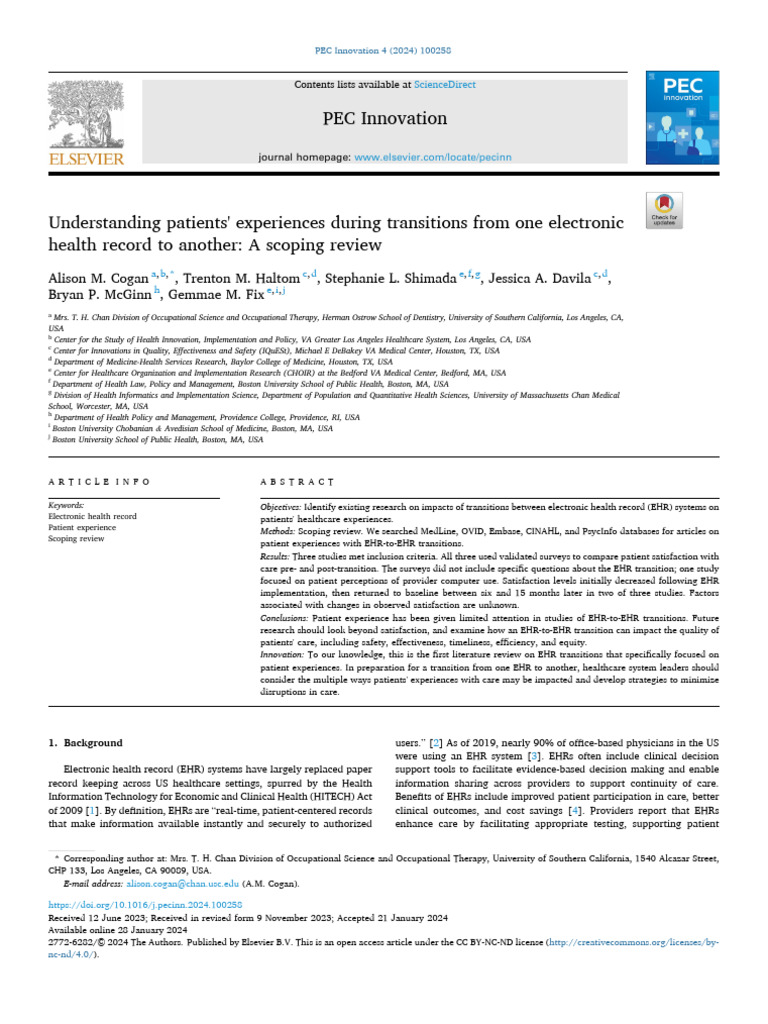 Understanding Patients Experiences During Transit | PDF | Electronic ...