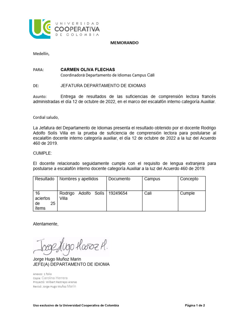 Rodolfo Solis Examen de Ingles Escalafon | PDF