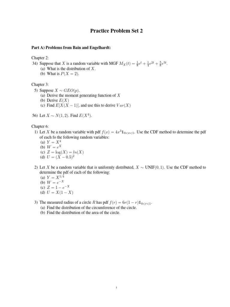 Practice Problems Week 2 | PDF | Teaching Methods & Materials | Science & Mathematics