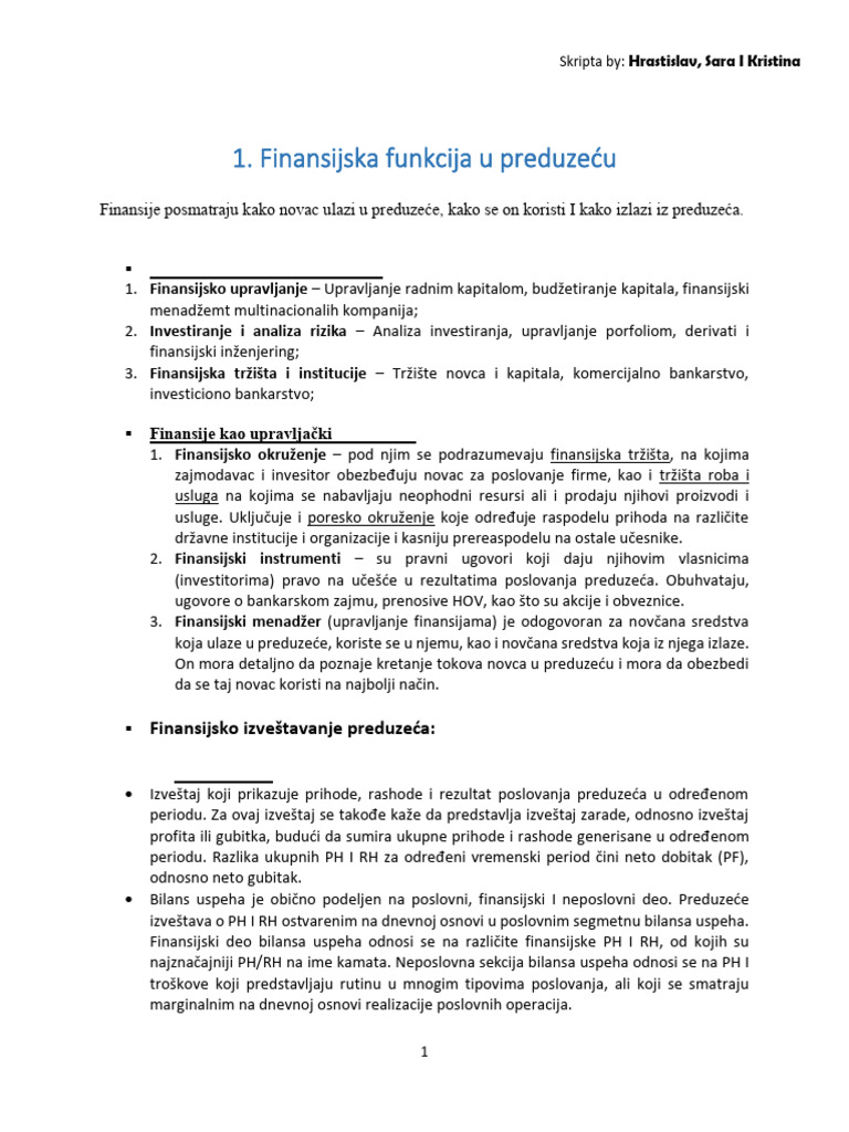 OFM Skripta Za I Deo HS | PDF