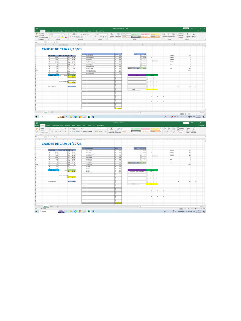 Cuadre de Caja Dic | PDF