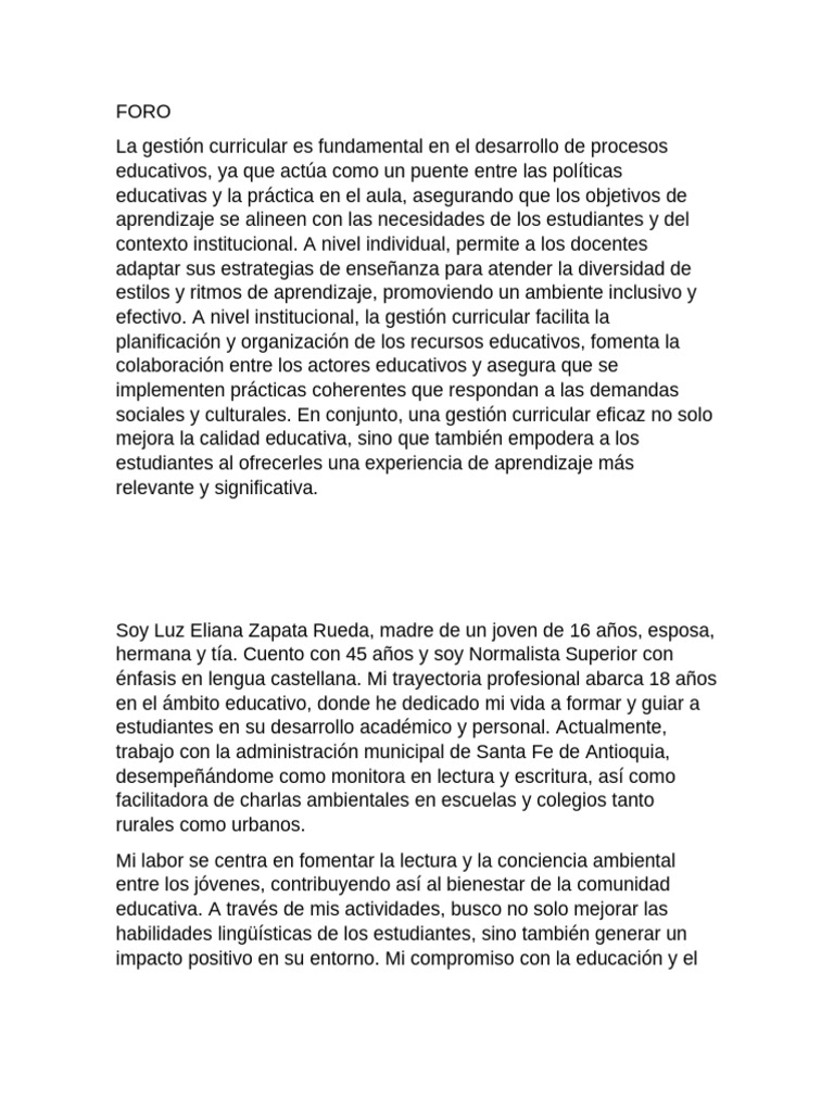 FORO | PDF | Aprendizaje | Enseñando