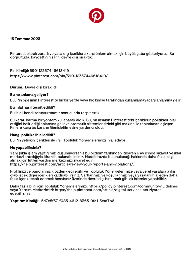 Statement of Reasons Report | PDF