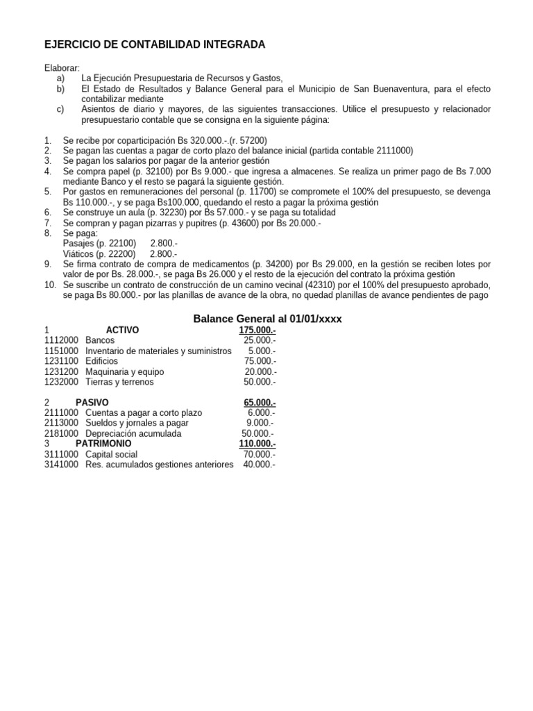 Practica Contabilidad 3 | PDF | Presupuesto | Contabilidad