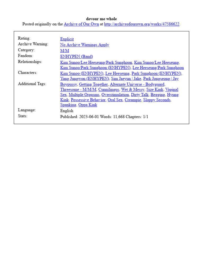 Devour Me Whole | PDF
