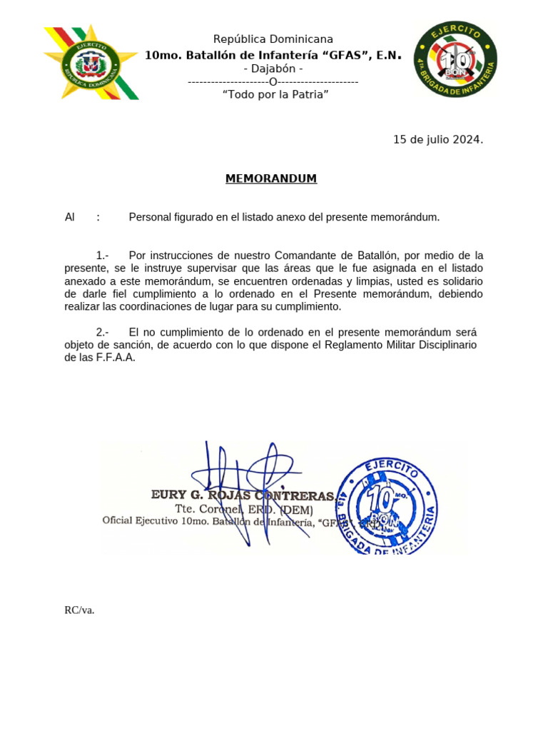 Memoramdum Formato | PDF