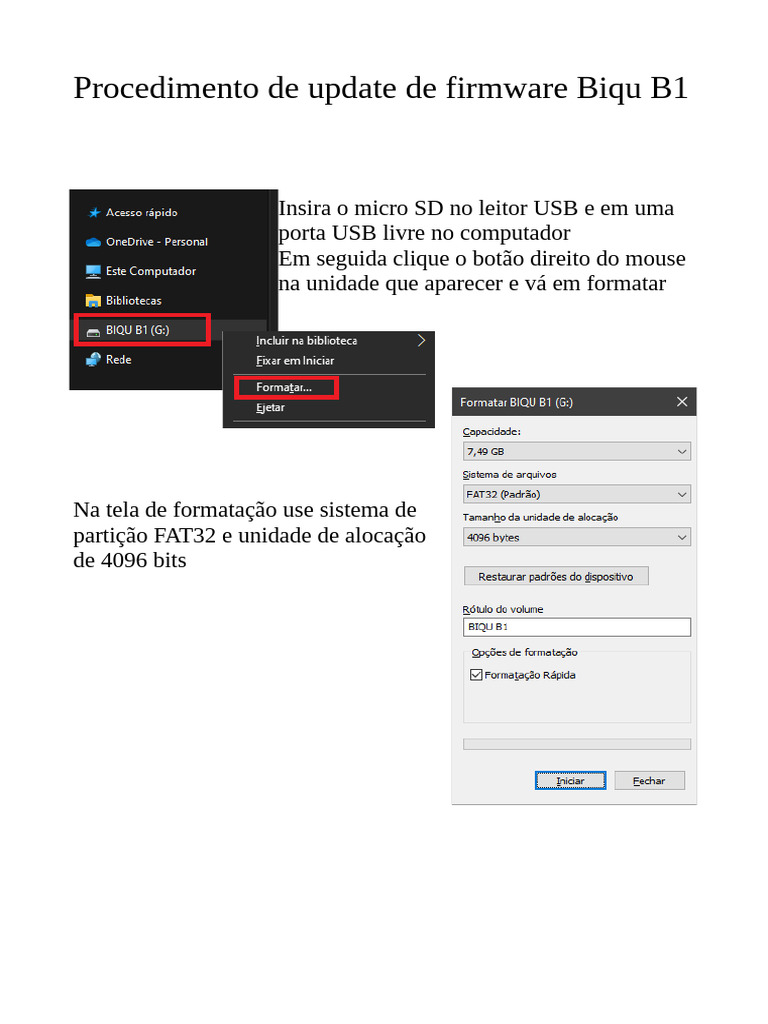 Update de Firmware Biqu B1 Placa | PDF