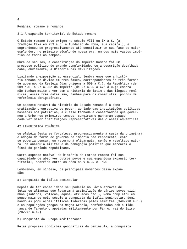 LPVI - Aula 2-2 - romania-romano-romance - Ilari | PDF | Latim | Roma Antiga