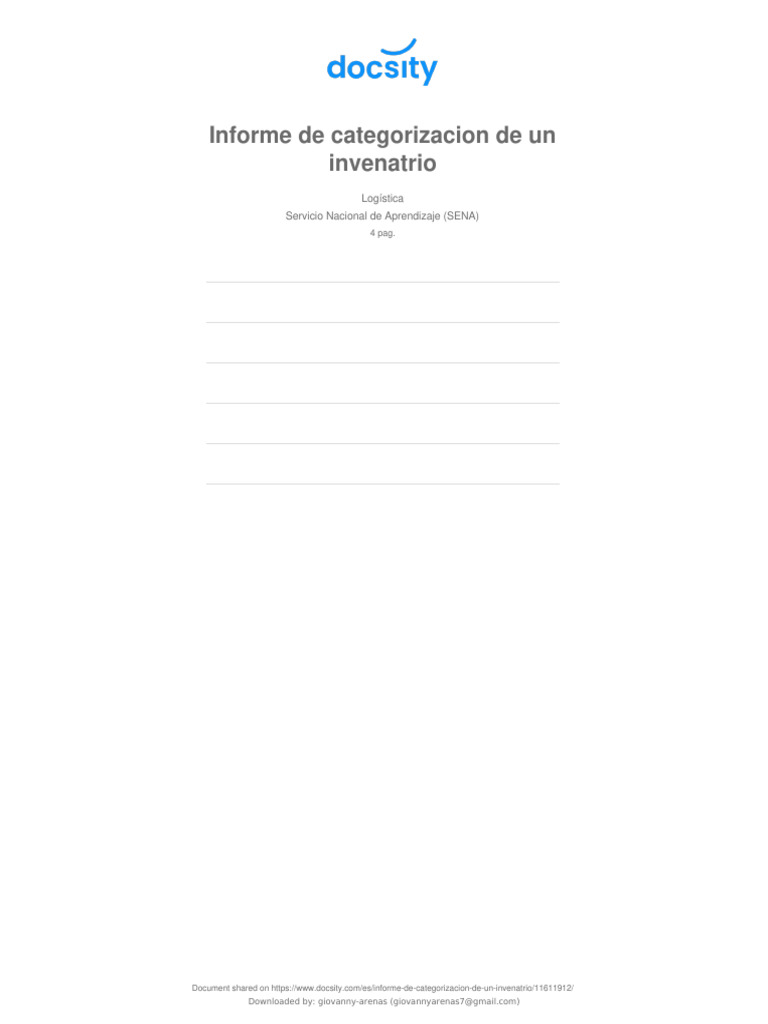 docsity-informe-de-categorizacion-de-un-invenatrio | PDF | Business | Logística