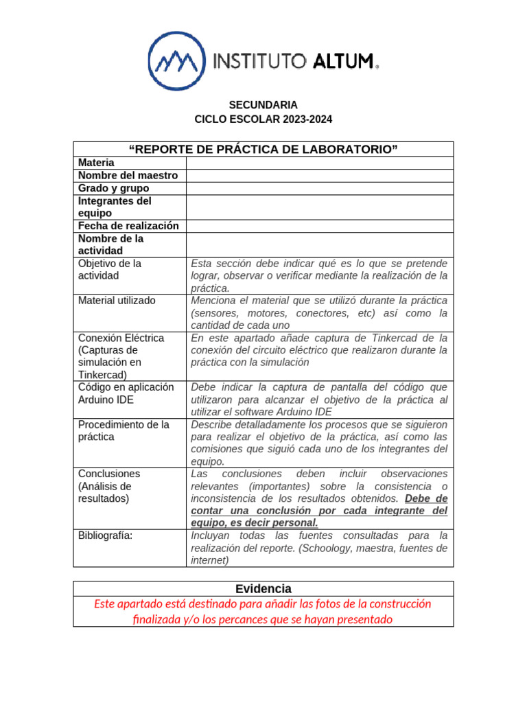Formato de Reporte de Practica Con Arduino | PDF | Tecnología e ingeniería