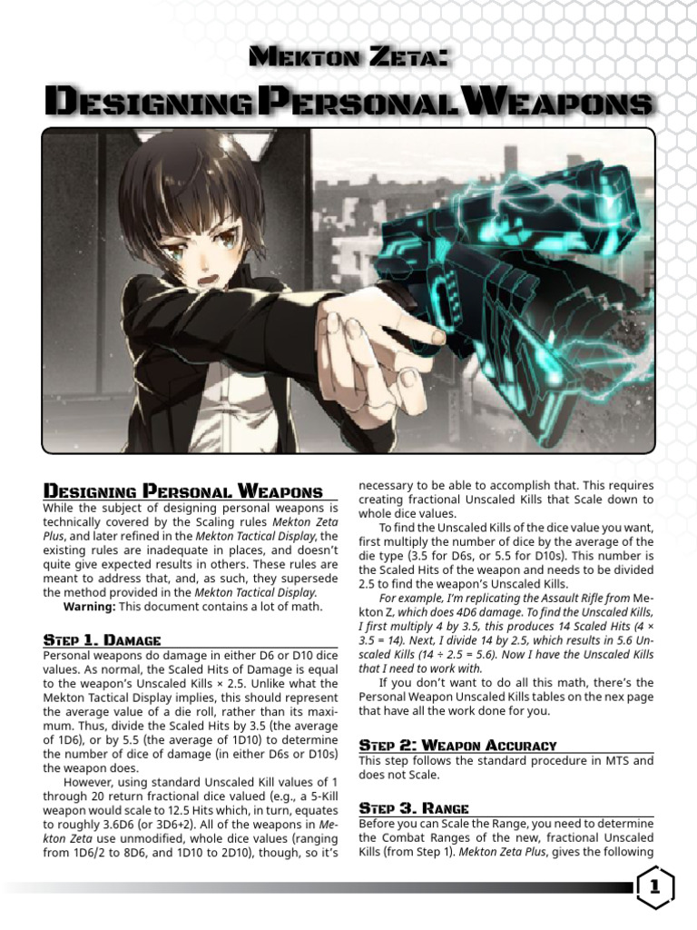 Designing Personal Weapons | PDF | Ammunition | Projectile Weapons