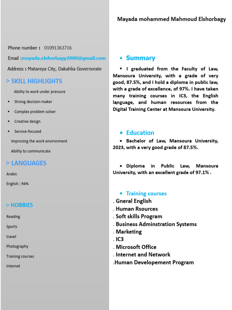 Cv للتقديم | PDF | Career & Growth | Computers