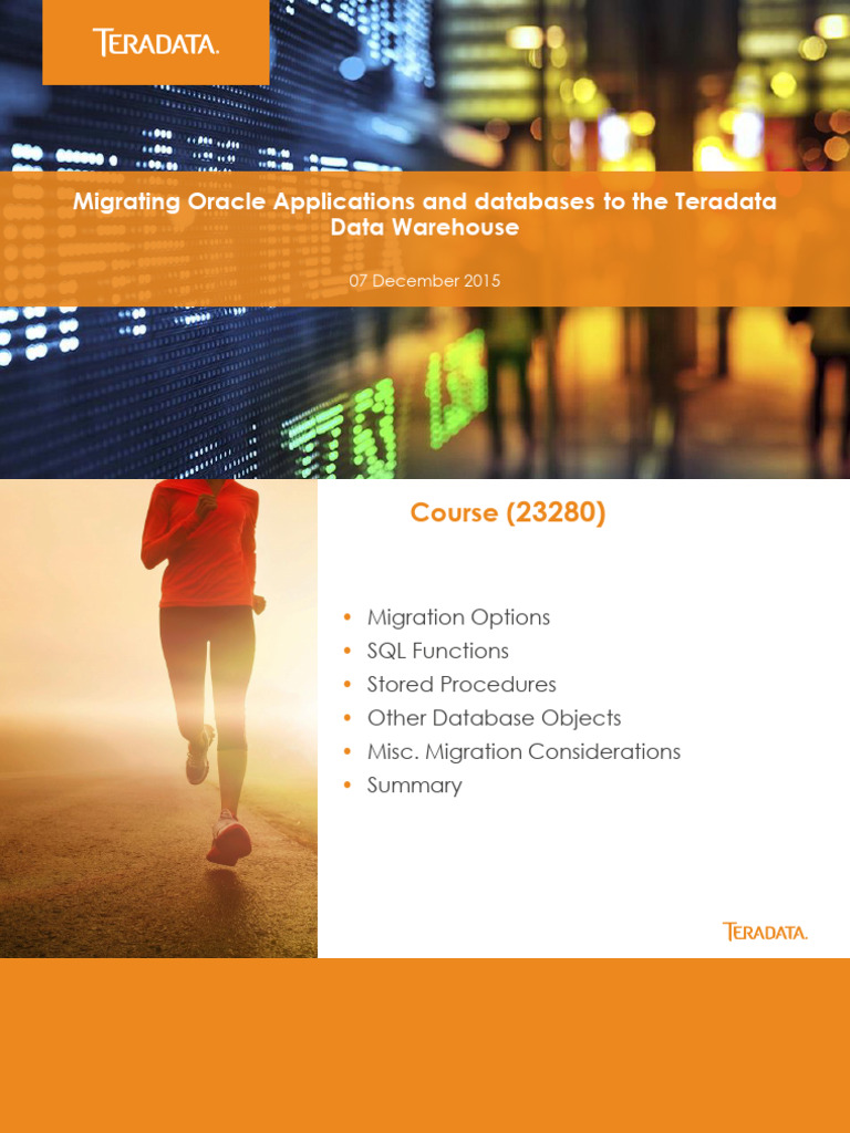 Oracle to Teradata Migration Guide | PDF | Pl/Sql | Sql