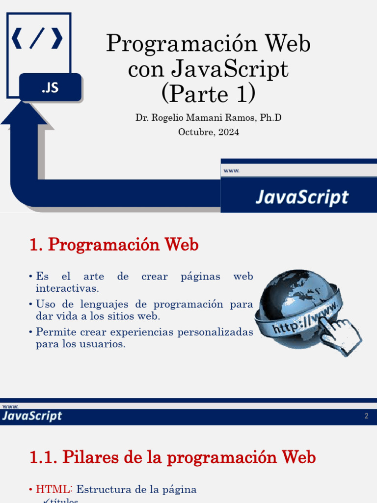 01 JavaScript | PDF | Script Java | Red mundial 01 JavaScript | PDF | Script Java | Red mundial