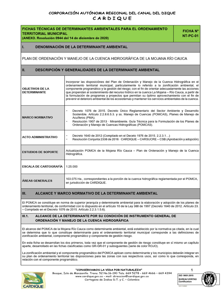 POMCA Mojana Río Cauca: Ordenamiento Territorial | PDF | Área rural ...