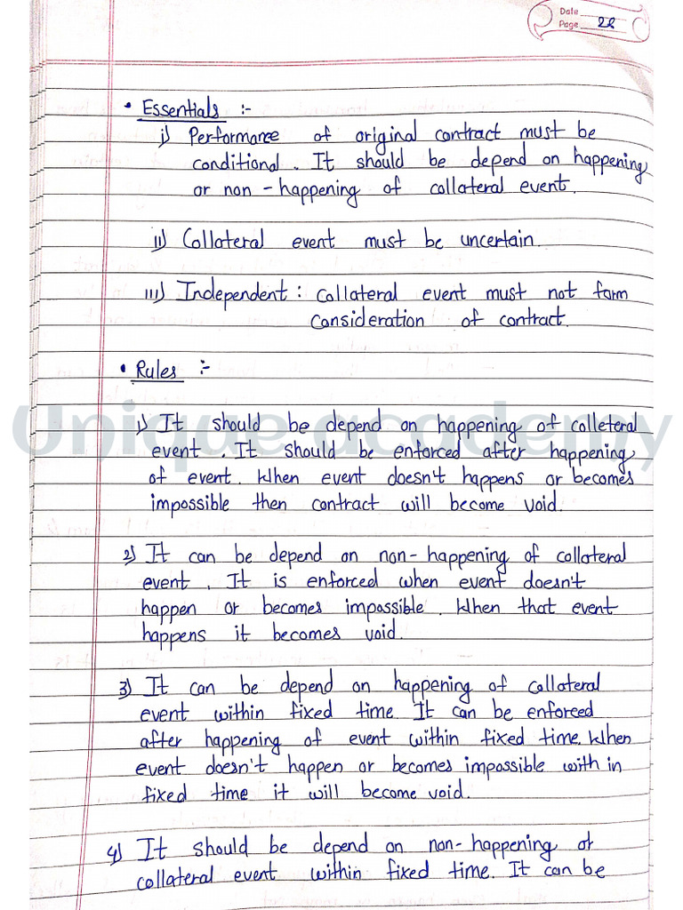 Indian contract act handwritten notes 26-50 | PDF