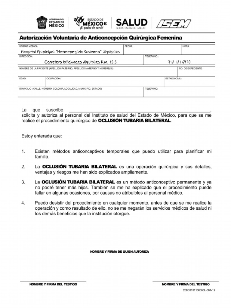 Concentimieto OTB | PDF