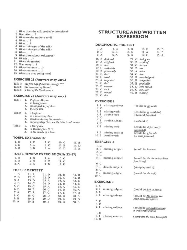 Answer KEy Longman Prep | PDF