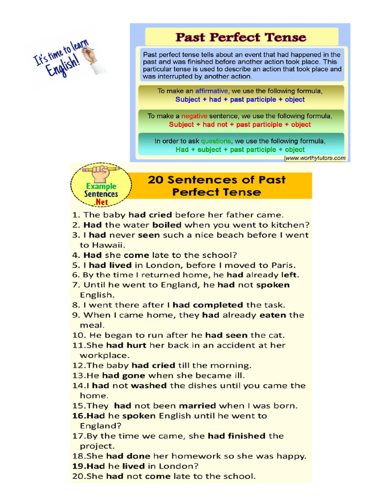 speaking about past perfect | PDF