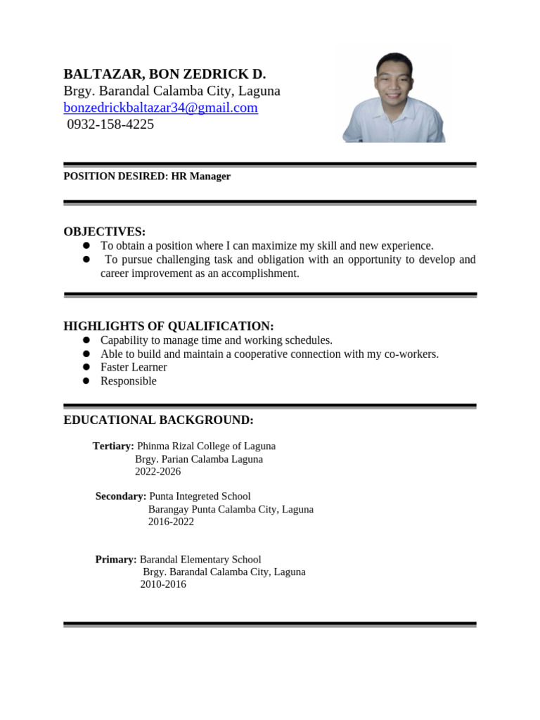 Brgy. Barandal Calamba City, Laguna 0932-158-4225: Baltazar, Bon ...