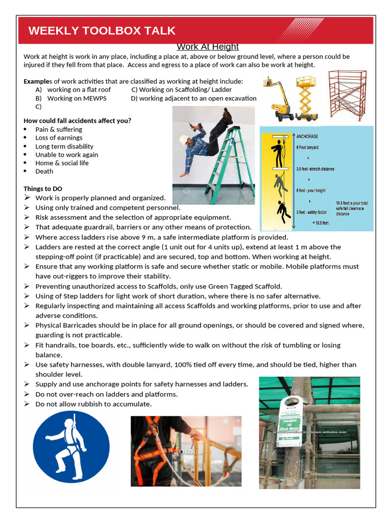 Weekly TBT - Work at Height | PDF